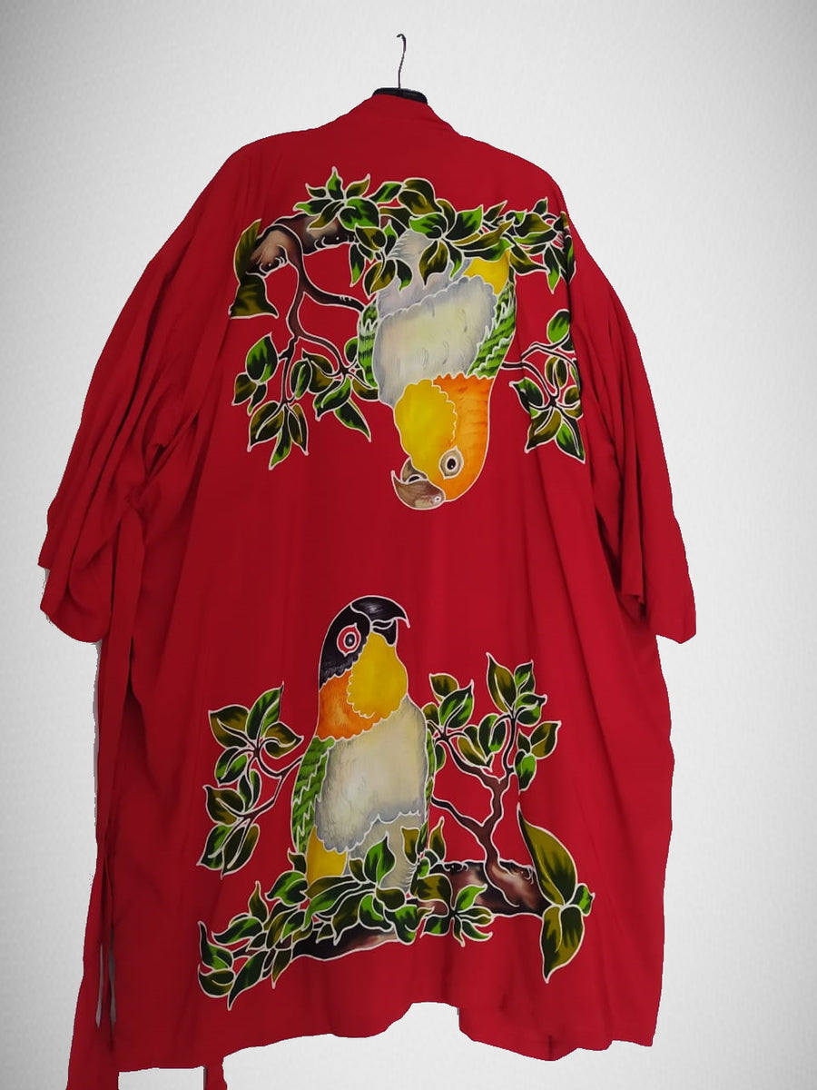 Parrot Hand-painted Batik Kimonos – Parrot Addict