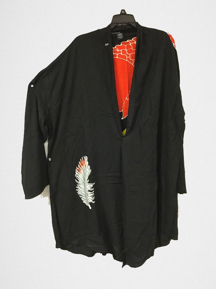 I Love My Scarlet Macaw! Hand-painted Batik Jacket – Parrot Addict