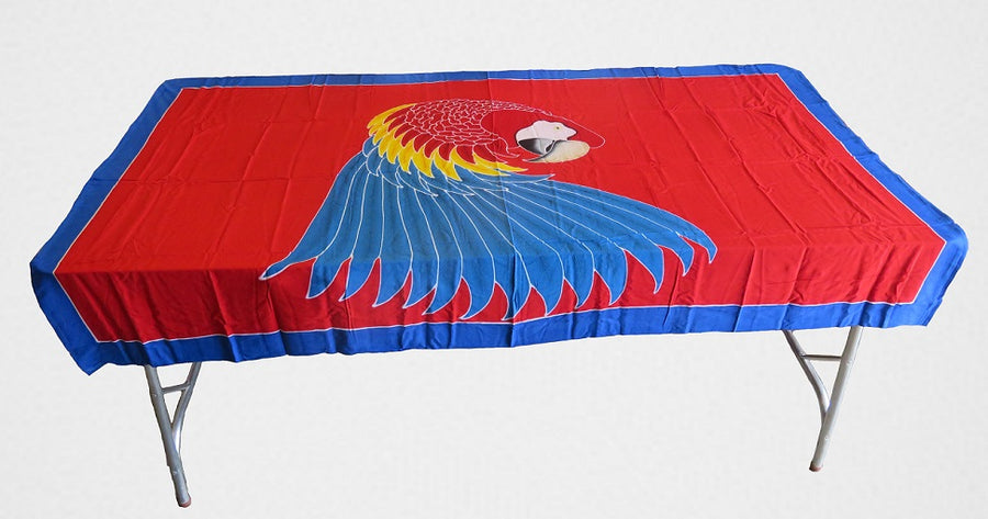 I Love My Scarlet Macaw! Hand-painted Batik Sarong – Parrot Addict