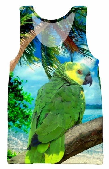 Blue-front Amazon Unisex Top – Parrot Addict